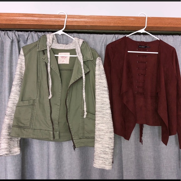 Target | Jackets & Coats | Green Jacket And Suade Jacket | Poshmark